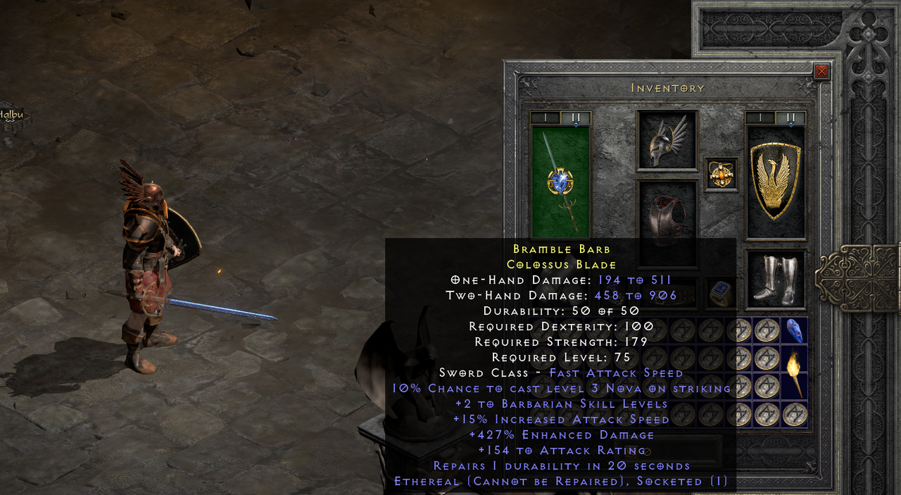+2barb Skill Erep Blue Cruel Colossus Blade - Topic - d2jsp