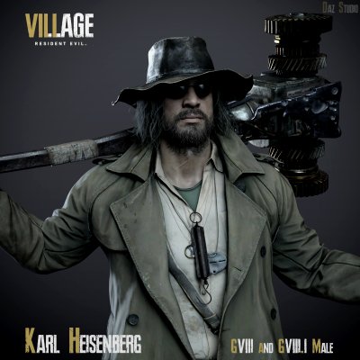 (FILLED)Karl Heisenberg RE8 Village G8 And G8.1 Male - Free Daz 3D Models