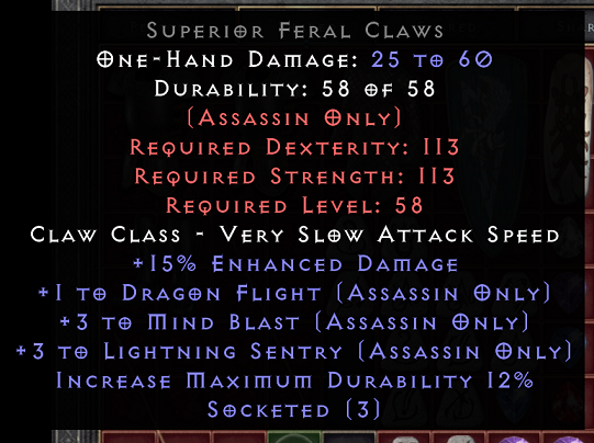 Trap Claw 6ls/2os & Chaos Base 15/12 3ls/3mb/1df - Topic - d2jsp
