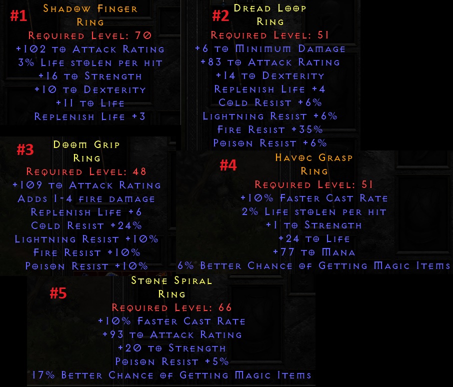 ~ 5 Pretty Rings For Sale ~ - Topic - d2jsp