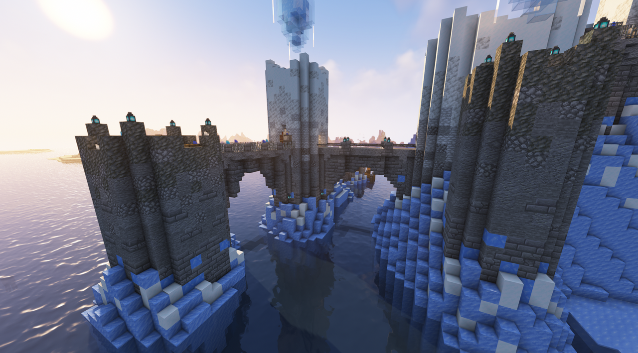 Floating Arctic Fortress (with creation Prozess) Minecraft Map