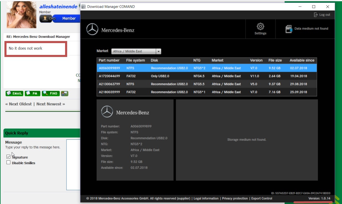 Mercedes Benz Download Manager