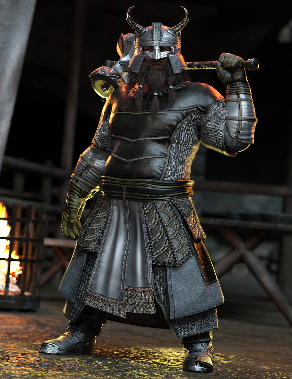 War Dwarf Poses For Thimor 9 HD - Free Daz 3D Models