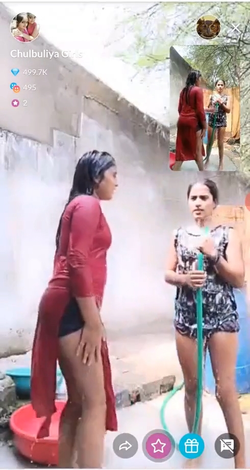 chulbul girl Bathing Outdoor mp4 snapshot 05 52 919 — Postimages