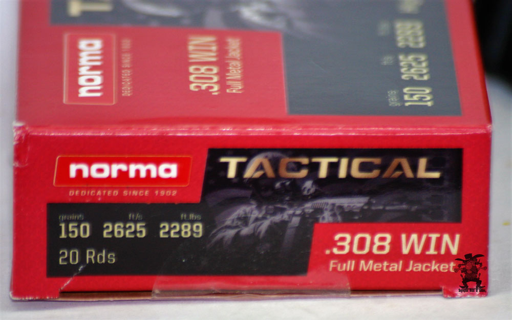 308 Win 150 GRAIN TACTICAL FMJ BT BRASS NORMA FMJ 308 Ammo 20 RD BOX ...