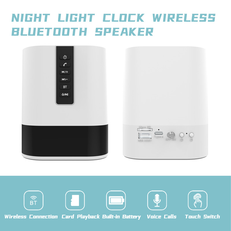 Wireless Bluetooth Speaker,Portable Bluetooth Speaker Night Lights ...