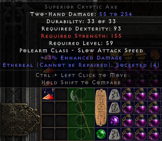 13ed Eth 4os Cryptic Axe - Topic - d2jsp