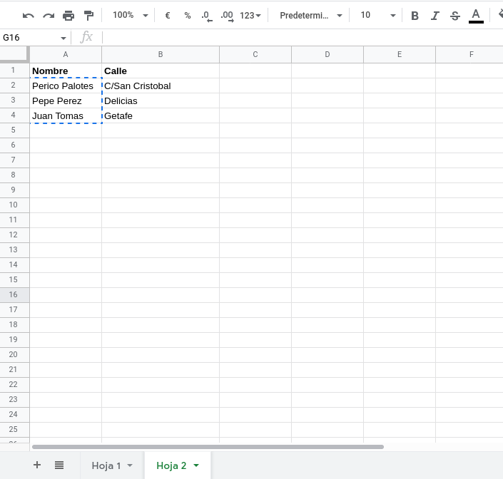 Ayuda Hoja de calculo Google - Forocoches