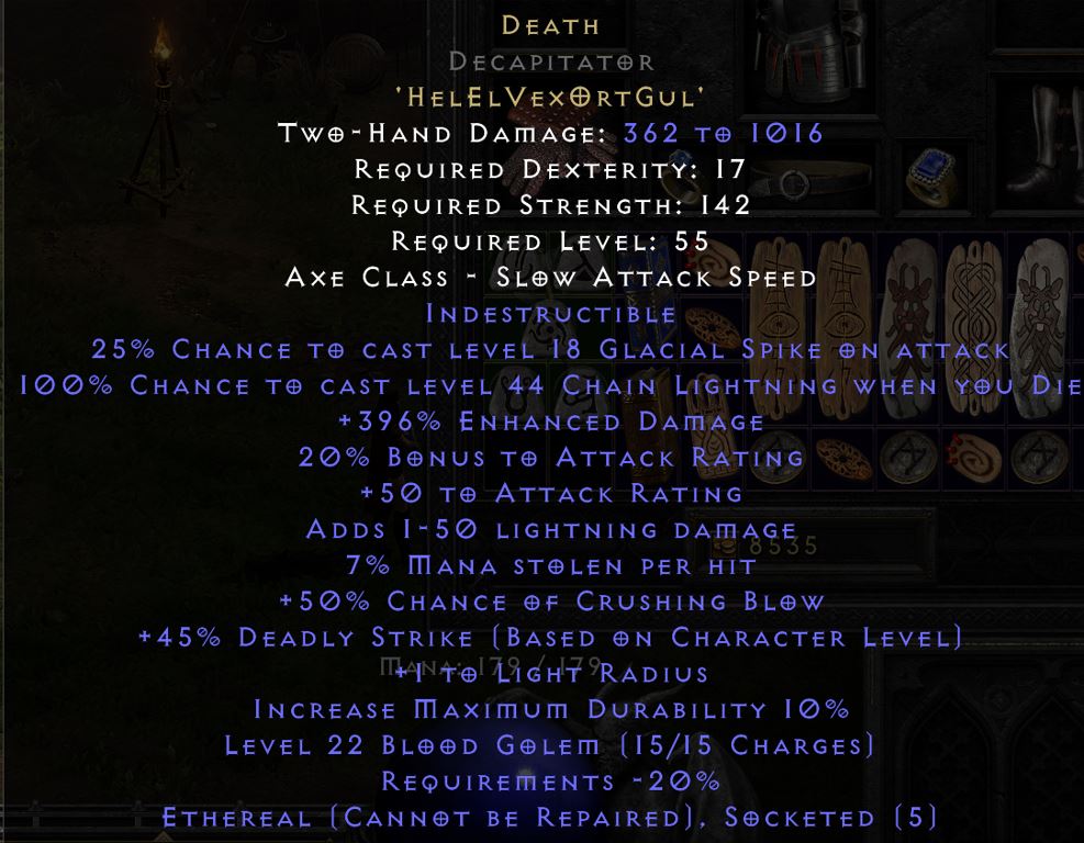 396ed Eth Death Decapitator - Topic - d2jsp