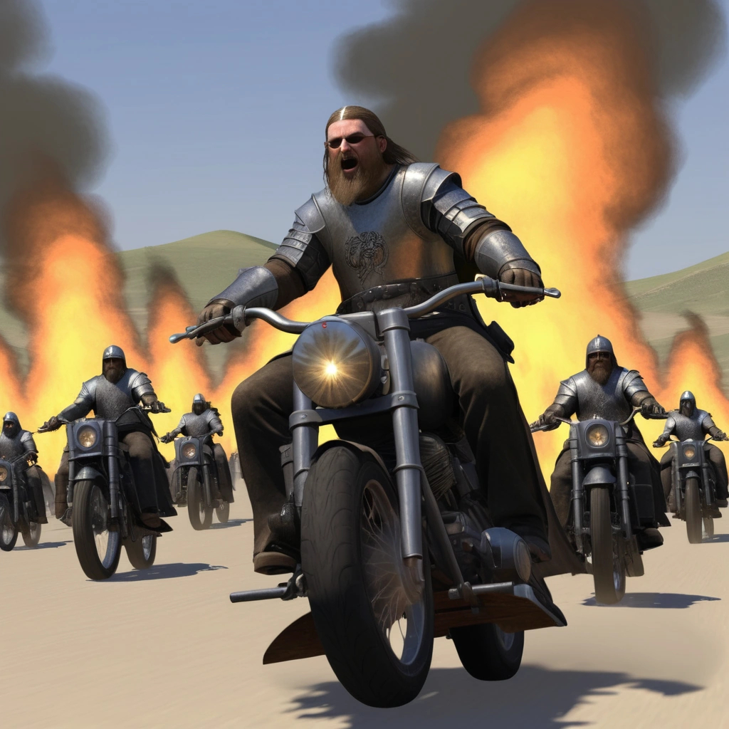 22 draw mount and blade commanders riding on harleys on fire 20 ...