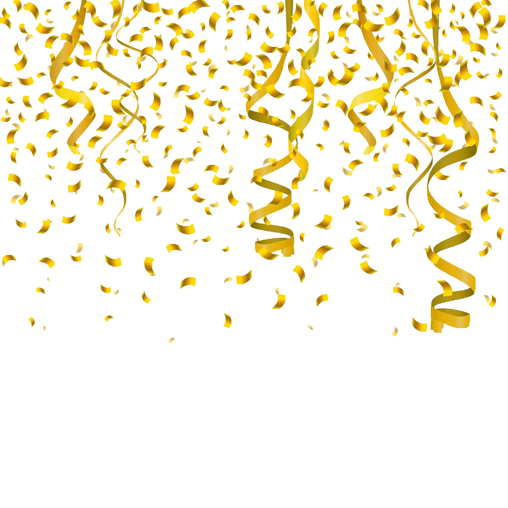 gold streamers and confetti min — Postimages