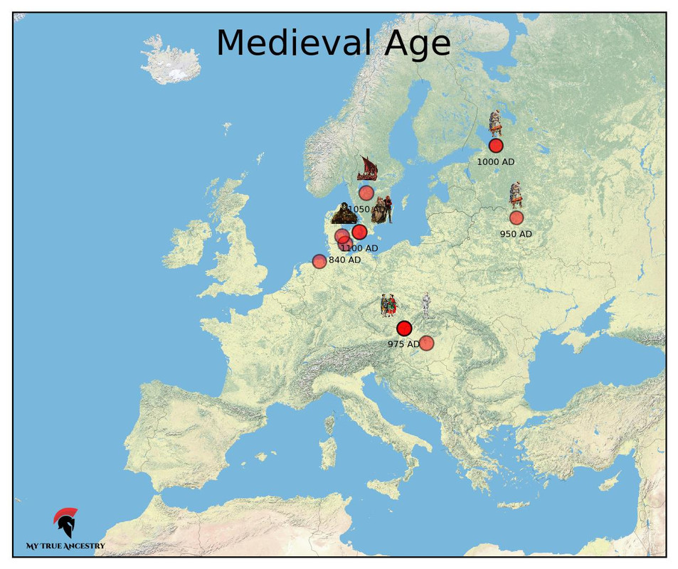 Post your Medieval Age map from MyTrueAncestry