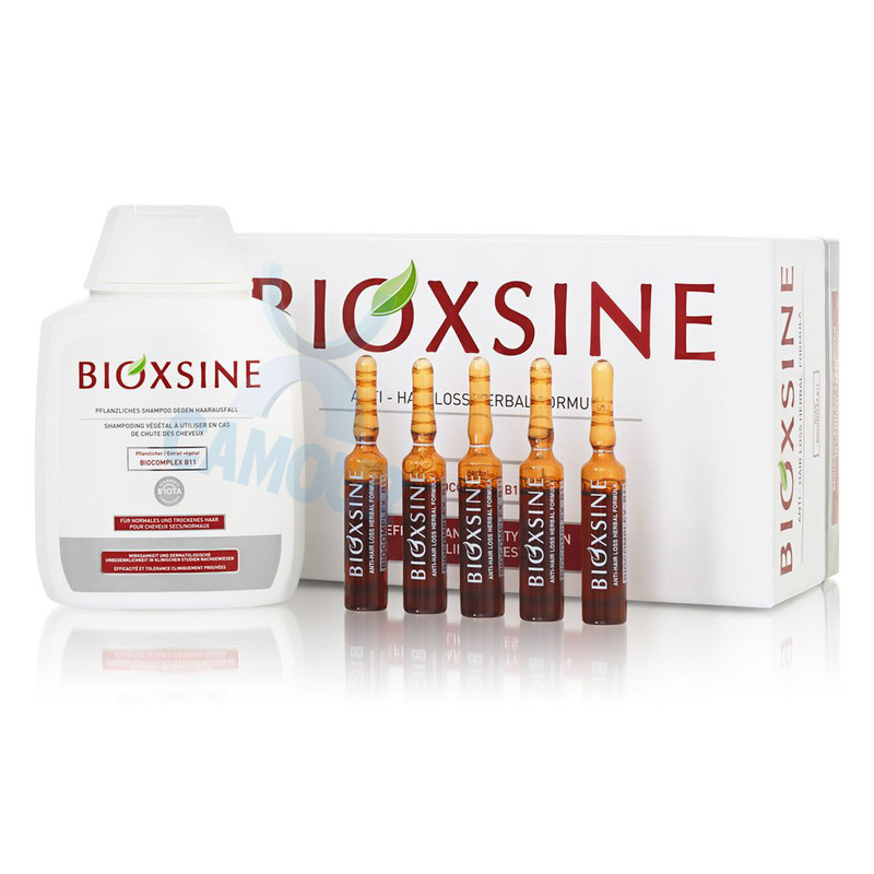 Bioxsine Anti Hair Loss Herbal Formula Serum 12 x 6ml + Bioxine Shampoo ...