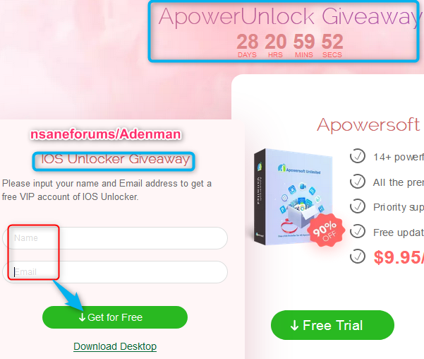ApowerUnlock License Code for 1 Year - Giveaways - Nsane Forums