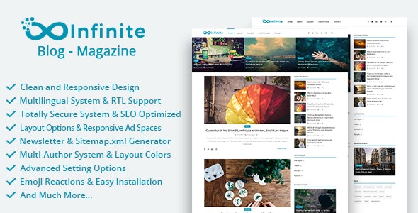 Infinite – Blog & Magazine Script PHP – Bliter GPL