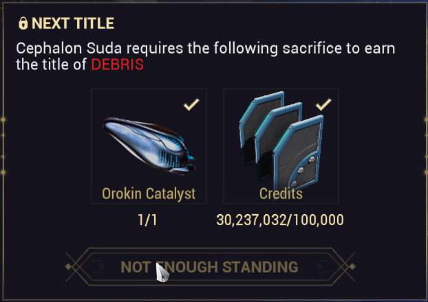 Can not join Cephalon Suda syndicate - General - Warframe Forums