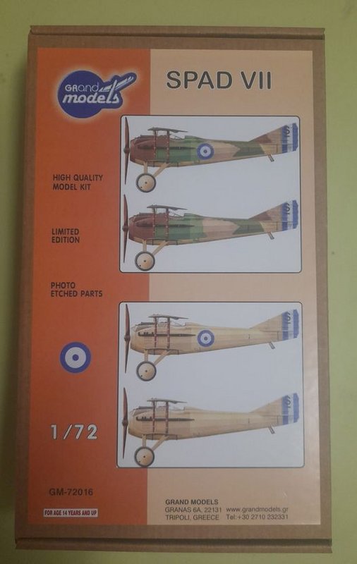 1/72 - Spad VII by Grand models - schemes - release in 2023 - The ...