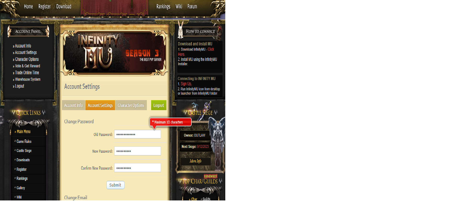 Change Pass — Postimages