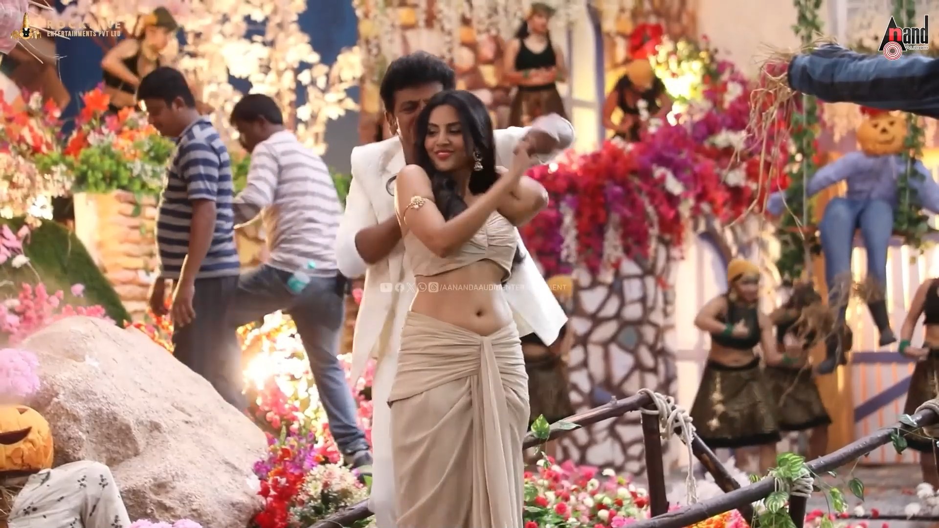 Priya Anand Sexy Big Deep Navel from Karataka Damanaka Song Making mp4 snapshot 00 42 218 ...