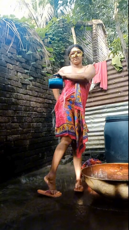 Desi Erotic Sexy Shower Scene in Open Bathroom Lust Girl Akhi Bath and Pissing mp4 snapshot 05 ...