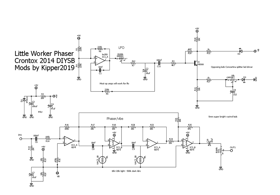 Little worker phaser with offset leds — Postimages