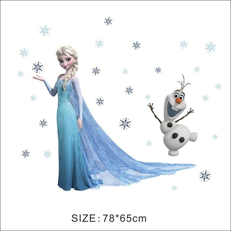 NÁLEPKA Elsa Frozen NÁLEPKY NA ZEĎ Dívčí pokoj Disney LEVNĚ 60x45cm ...