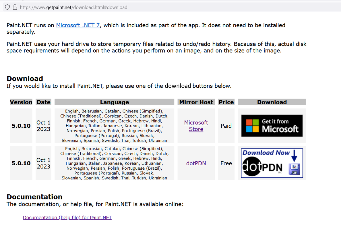 Paint.Net web site error - Troubleshooting & Bug Reports - Paint.NET Forum