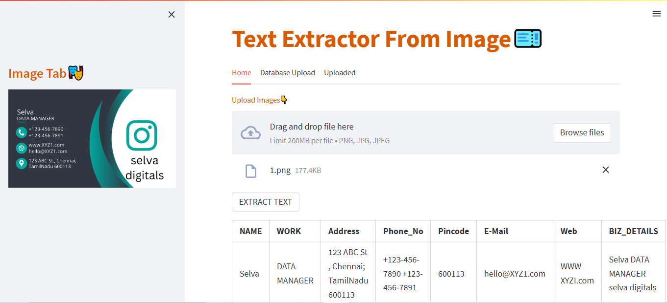 Text extractor — Postimages