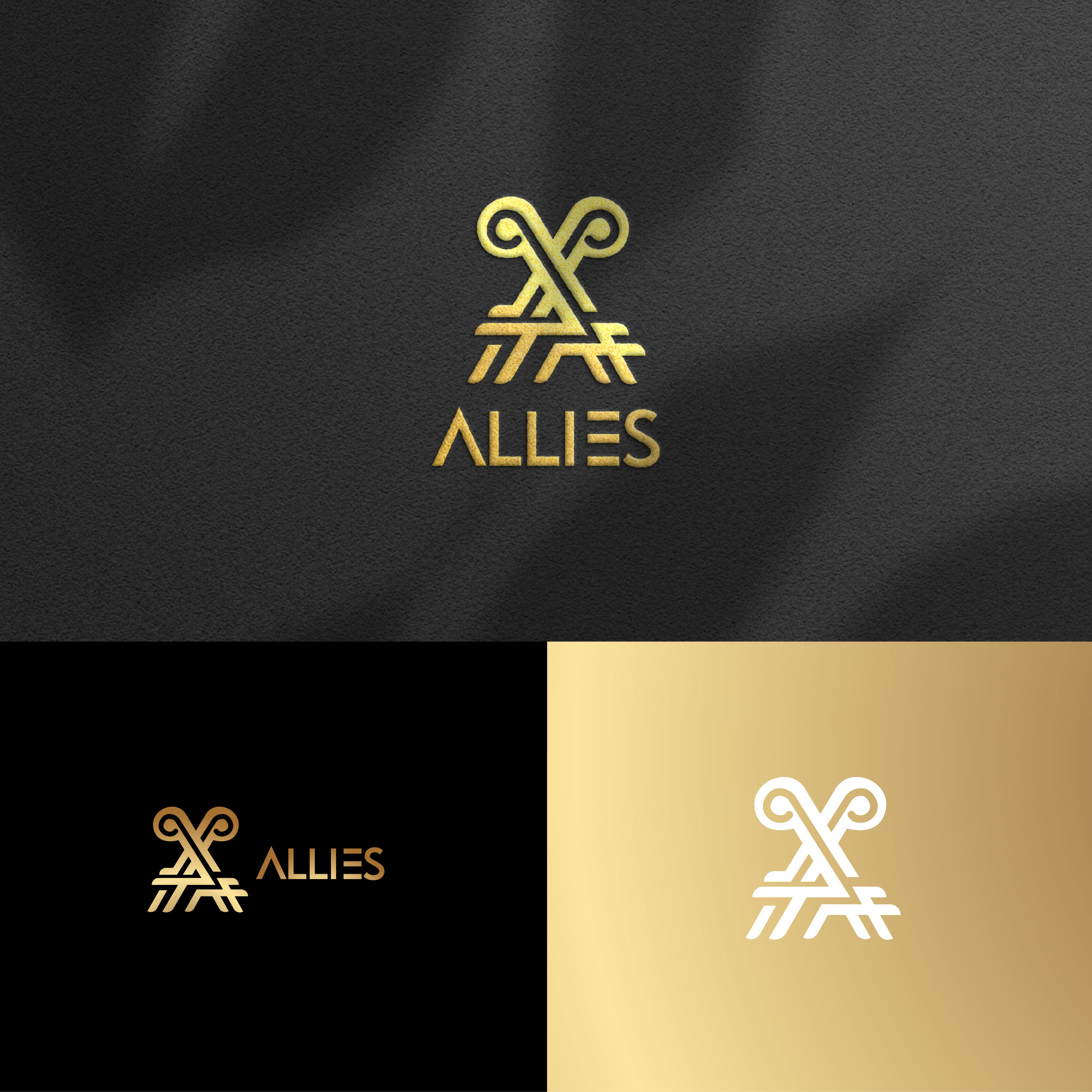 盟國 （華語名） ALLIES hair Salon A& F hair Salon （兩個名字都設計) LOGO 01 — Postimages