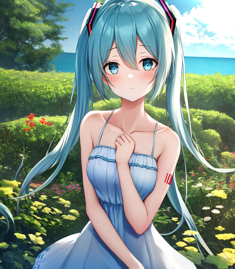 12869 4231390917 miku, crystal eyes, upper body, face to viewer, solo, medium breasts, soft ...