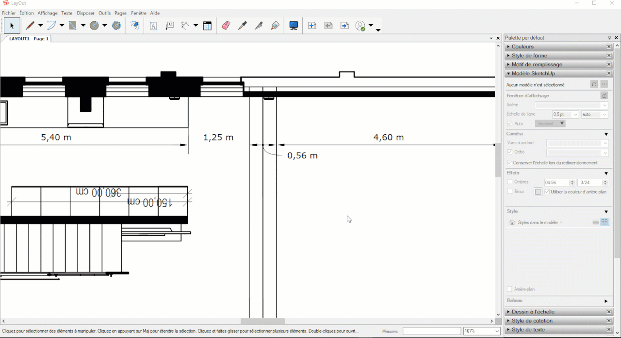 [ SKETCHUP Layout ] Comment sélectionner une cote dans Layout