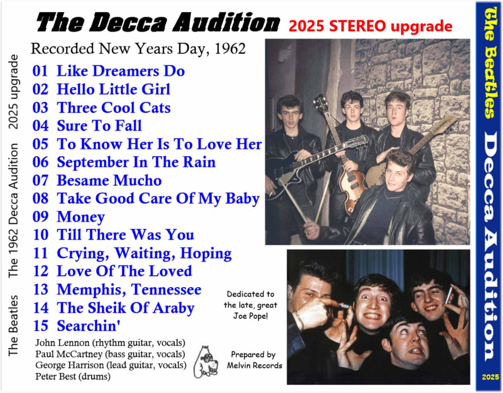 Decca audition back 25c — Postimages