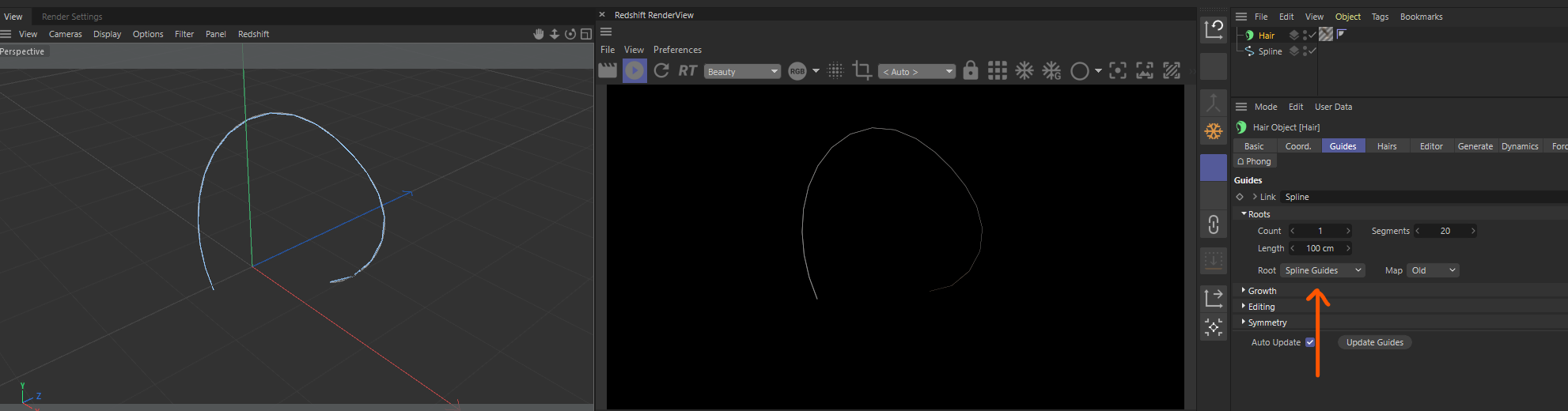Use c4d hair mat on spline in RS? : r/RedshiftRenderer