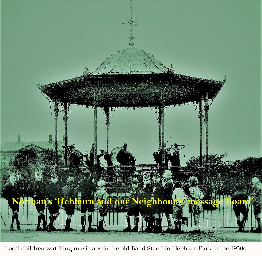 Bandstand in Hebburn park 1930s — Postimages