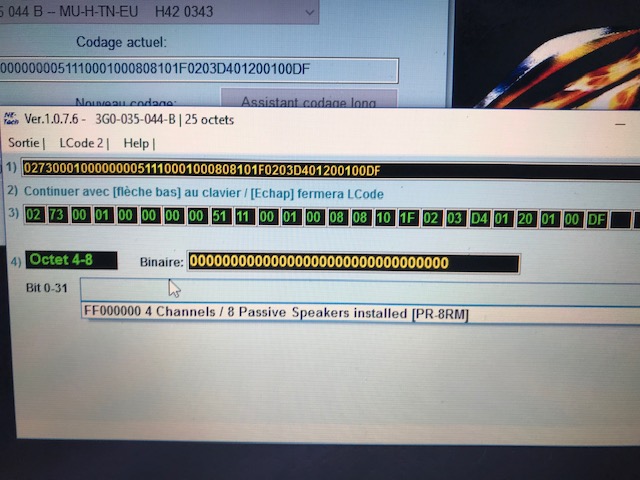 Codage long module 5F - Forum Golf 7