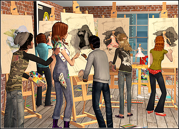 Mod The Sims - What Do Tell Your Artist Sims To Paint In The Sims 2