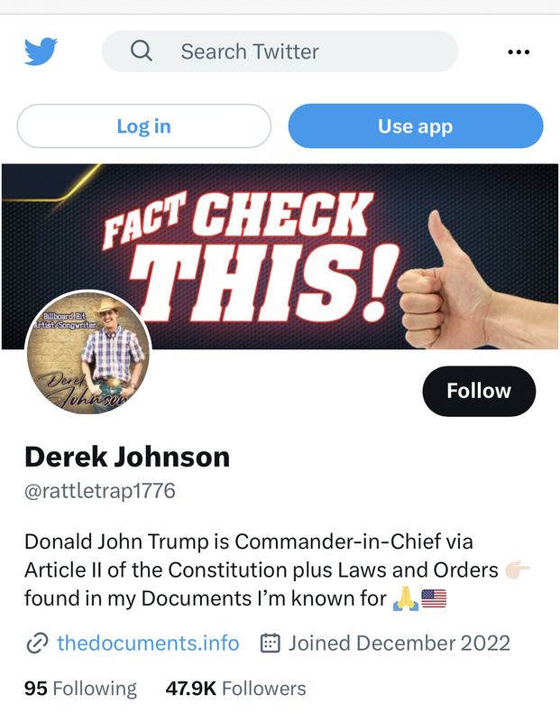 Derek Johnson ( rattletrap1776) Twitter — Postimages