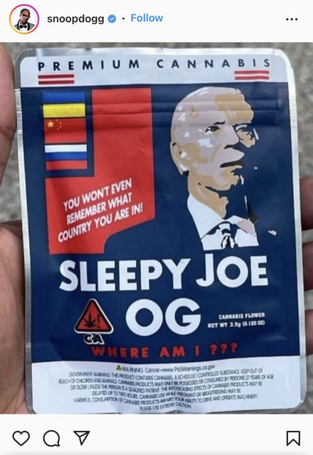 Snoop Dogg trolls POTUS with “Sleepy Joe” Cannabis | O-T Lounge