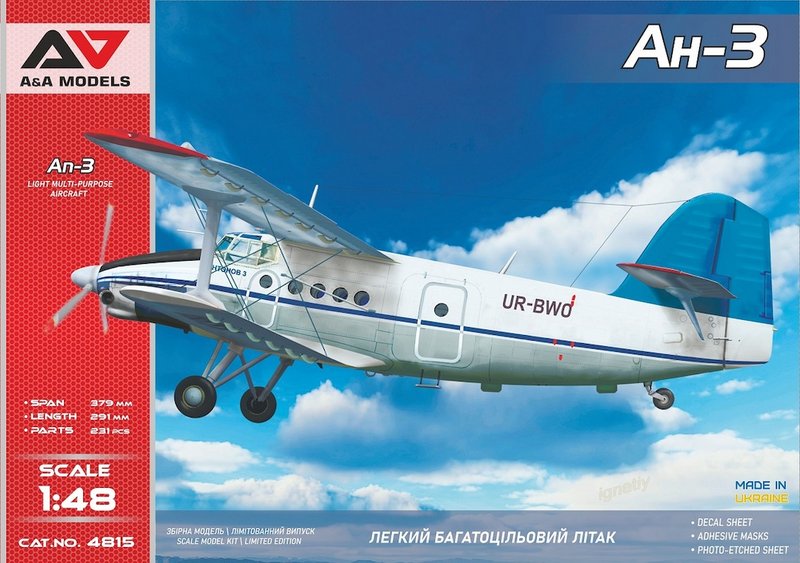 1/48 - Antonov An-2/-3 "Colt" by A&A Models (ex-Bílek kit) - An-2 & An-3 released - new An-2 ...