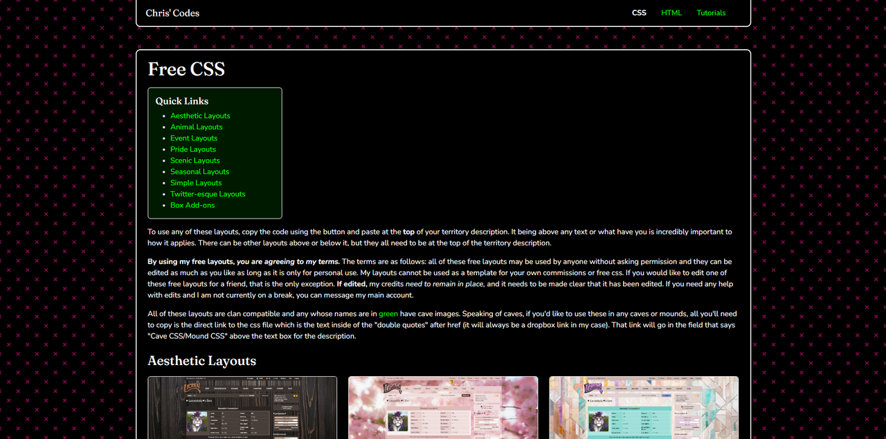 [REQS OPEN] Free CSS by Chris (140+) :|: Lioden