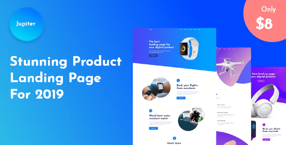 Jupiter - Product Landing Page Template HTML – Bliter GPL
