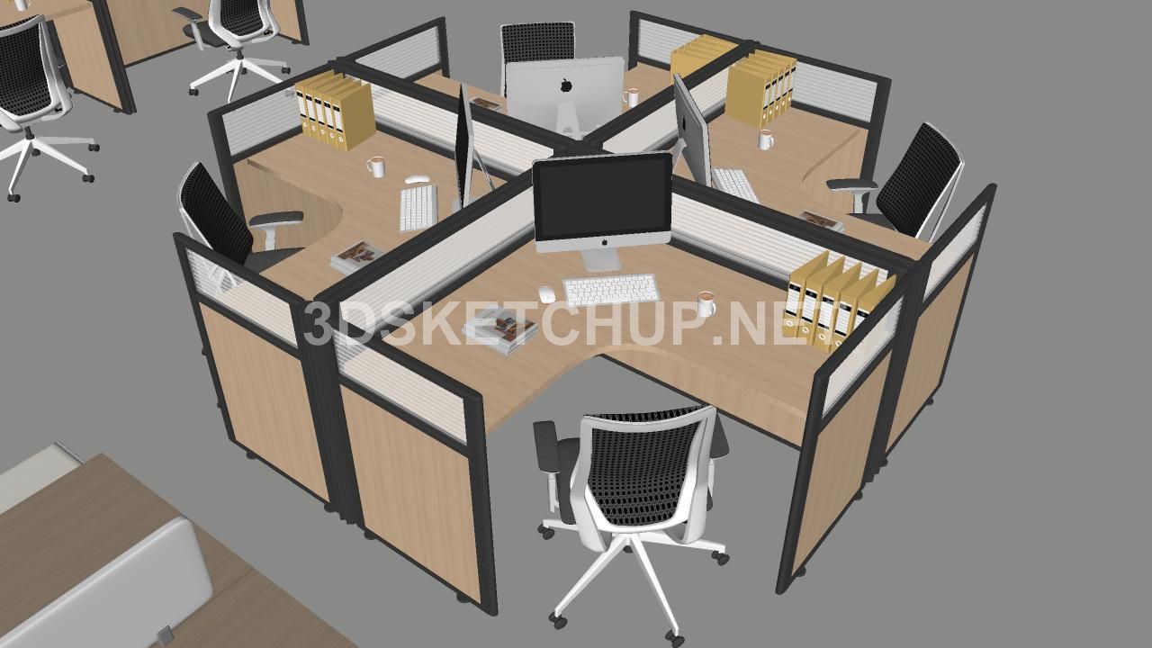 Office furniture pack 3d sketchup model / v-ray free download 103407218 ...