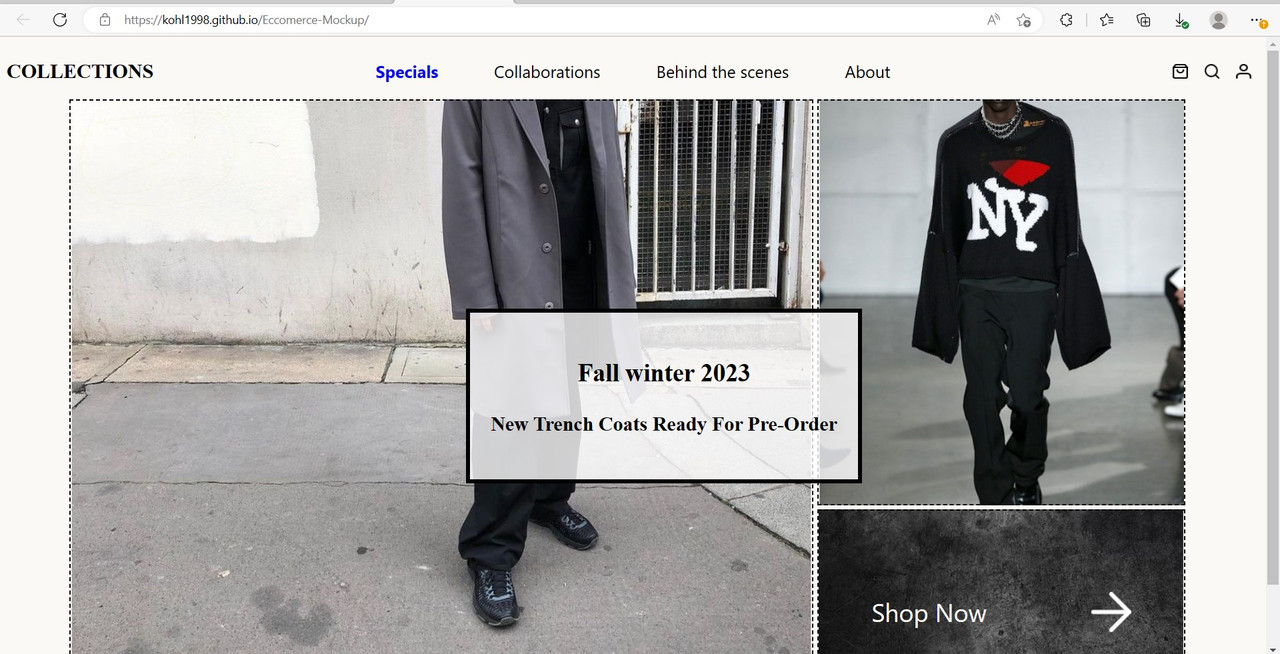 GitHub - Kohl1998/Eccomerce-Mockup: This is a webpage based on the ...