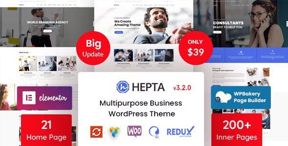 Hepta - Multipurpose Business WordPress Theme – Bliter GPL