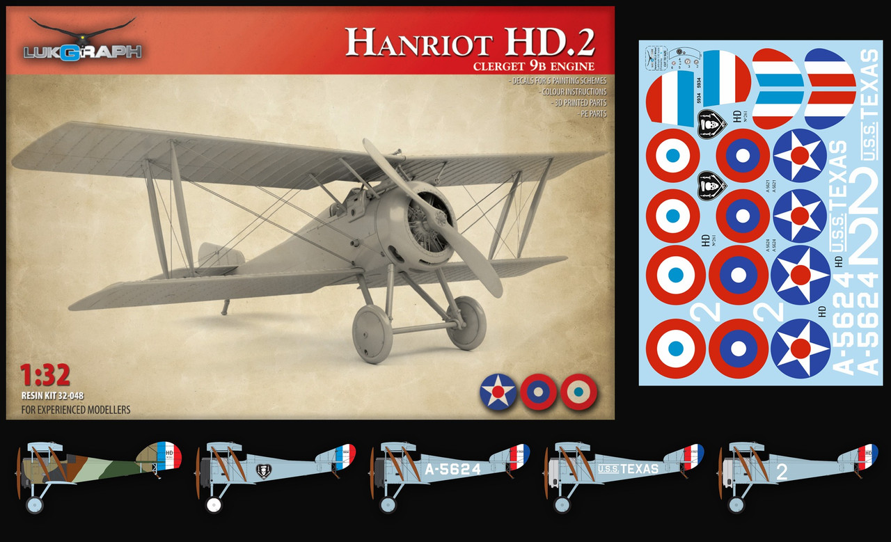 1/32 - Hanriot-Dupont/Macchi HD-1 & HD-2 resin kits by LukGraph ...