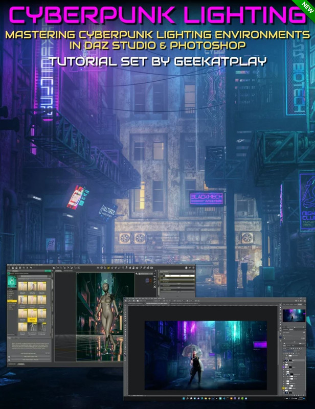 Mastering Cyberpunk Lighting Environments In Daz Studio And Photoshop ...