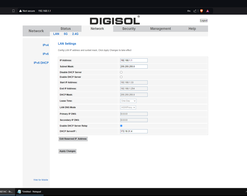 Help - No Internet/WAN settings in Digisol DG-GR6821AC - India ...