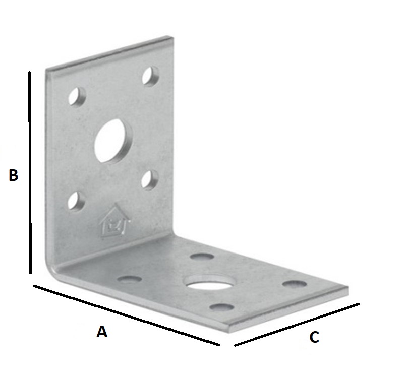 HEAVY DUTY Metal Corner Brackets Steel Angle Braces Mounting Galvanized ...