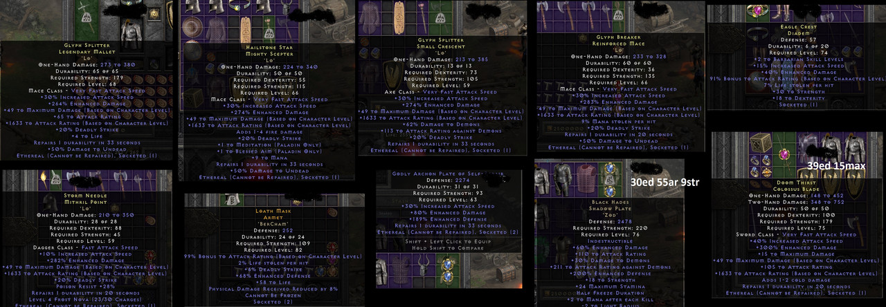 Gm Melee Items!! Come Come Come - Topic - d2jsp