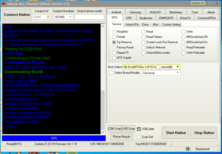 GSM-Forum - infinix x559c frp reset done by miracle box